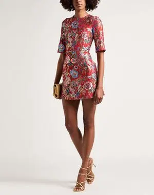 Dolce & Gabbana Flared Floral Jacquard Mini Dress