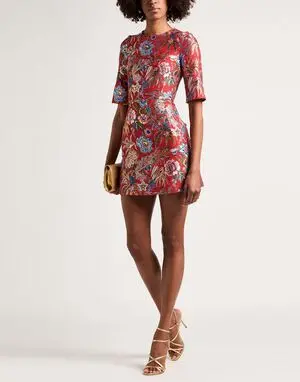 Dolce & Gabbana Flared Floral Jacquard Mini Dress