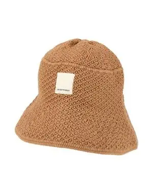 Emporio Armani Crochet-knit Bucket Hat - Beige