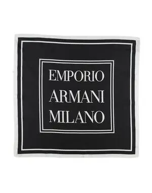 Emporio Armani Scarf Ivory Silk - Black