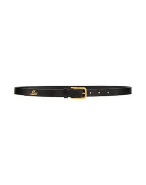 Marni Leather Skinny Belt - Black