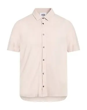 Alpha Studio Shirt Size Cotton, Elastane - Beige