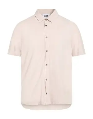 Alpha Studio Shirt Size Cotton, Elastane - Beige