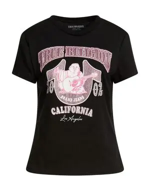 True Religion T-shirt With Print, Crystals And Logo