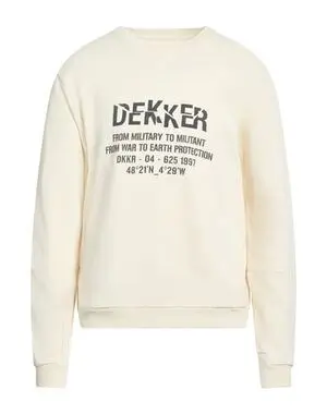 DEKKER Solid Crewneck Sweatshirt With Logo - White