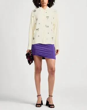MSGM Crepe Shirt With Appliqués