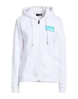 Moschino Jeans Zip Up Sweatshirts Hoodies For Women