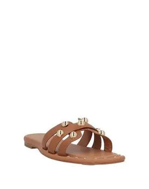 Maje Leather Embellished Square Toe Sandals
