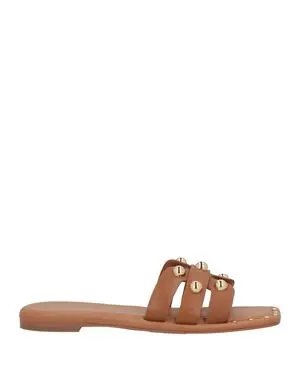 Maje Leather Embellished Square Toe Sandals