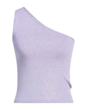 Maje One-shoulder Metallic Jersey Top