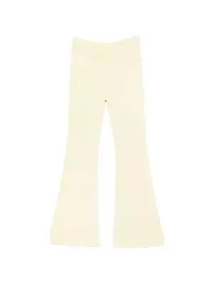 Eric Bompard Ribbed Flared Trousers - Yellow