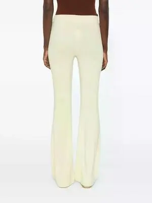 Eric Bompard Ribbed Flared Trousers - Yellow