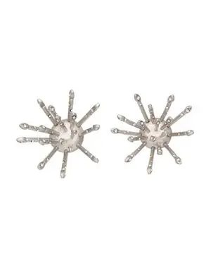 Alberta Ferretti Earrings With Crystal Detail - Silver