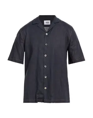 Alpha Studio Shirt Size Linen - Midnight Blue