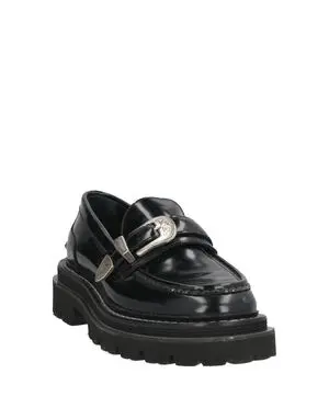 Sandro Leather Loafers With Buckle Detail