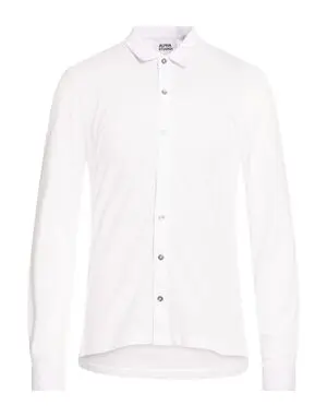 Alpha Studio Shirt Bright Size Cotton, Elastane - White