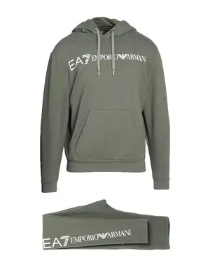 EA7 Cotton-elastane Tracksuit - Green