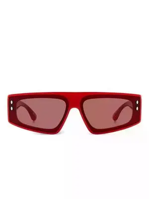 Isabel Marant Zoomy Rectangle-frame Sunglasses - Red