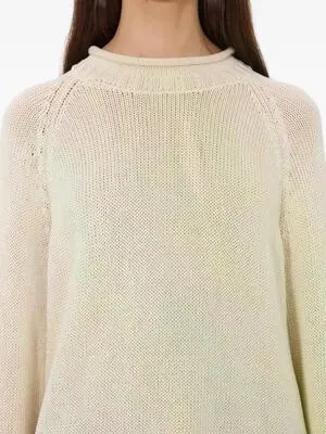 Loulou De Saison Raglan-sleeve Ribbed Sweater - Neutrals