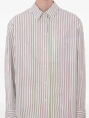Loulou De Saison Striped Cotton Shirt - Red
