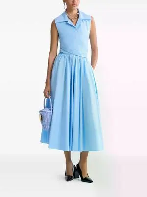 PATOU Draped Midi Dress - Blue