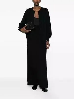 Frenckenberger Open-front Cardigan - Black