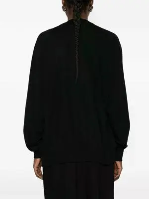 Frenckenberger Open-front Cardigan - Black