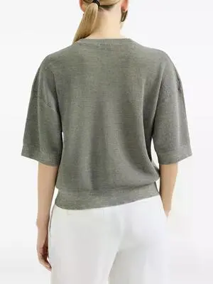 Brunello Cucinelli Sparkling Linen Sweater - Green