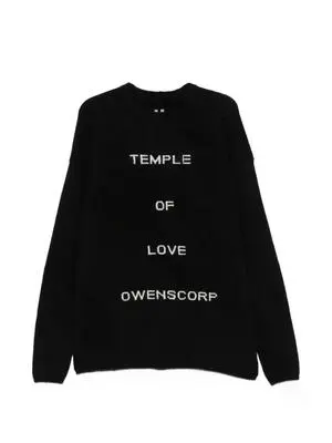 Rick Owens Crew-neck Letter-intarsia Sweater
