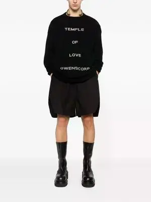 Rick Owens Crew-neck Letter-intarsia Sweater