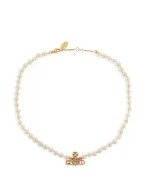 VIVIENNE WESTWOOD Kitty Orb Beaded Necklace - Gold