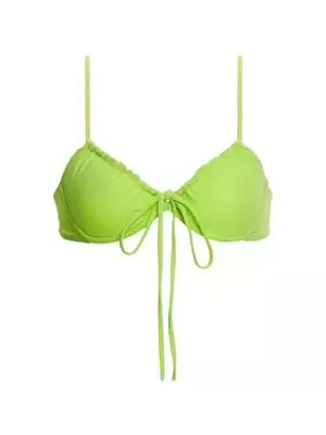 Agua Bendita Tie Underwire Bikini Top - Green