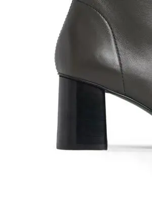 12 STOREEZ 65mm Leather Ankle Boots - Grey