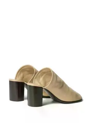 LEMAIRE Block Heel Mules - Neutrals