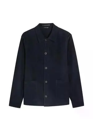 Sunspel Button-up Jacket - Blue