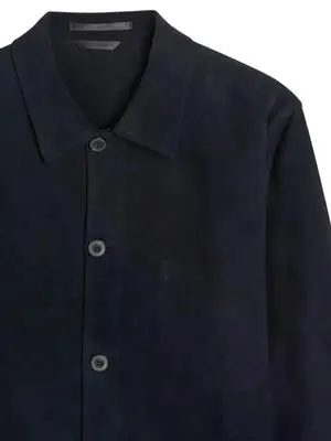 Sunspel Button-up Jacket - Blue