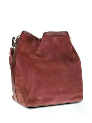Pierre Hardy Maxi Alpha Suede Bucket Bag - Red