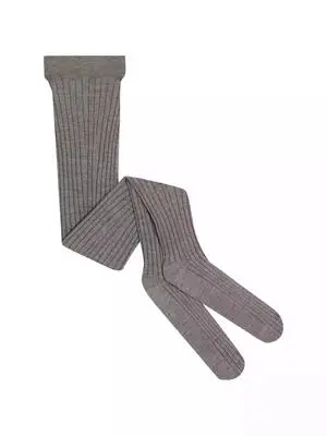 Dolce & Gabbana Ribbed Thigh High Socks - Grey