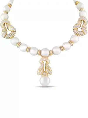 LB EXCLUSIVE Diamond And Pearl Necklace - Gold