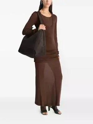 LEMAIRE Belted Shoulder Bag In Suede Leather