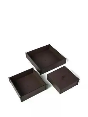 Brunello Cucinelli Leather Organizer Boxes - Brown