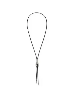 LEMAIRE Serpent Sculptural Bolo Tie Necklace - Black