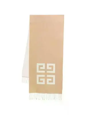 Givenchy Fringed-hem Scarf Neutrals