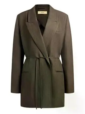 12 STOREEZ Belted Blazer - Brown