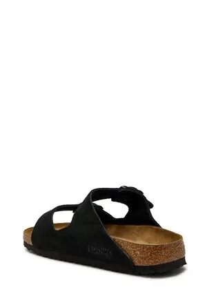 BIRKENSTOCK Arizona Suede Sliders - Black