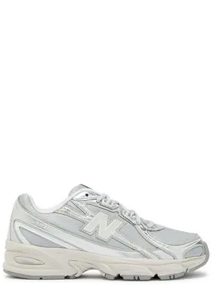 NEW BALANCE 740 Panelled Metallic Mesh Sneakers - Silver
