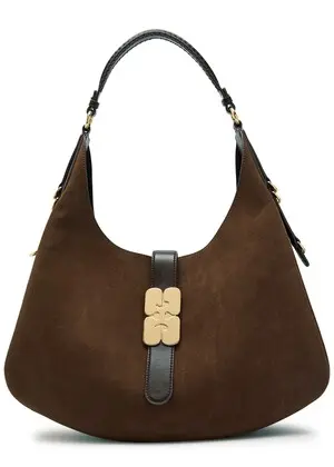 GANNI Large Suede Shoulder Bag