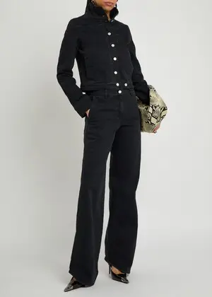 COURREGES Hammer Logo-embroidered Wide-leg Jeans