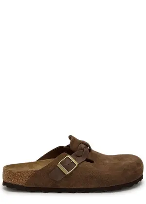 BIRKENSTOCK Boston Braided Suede Clogs