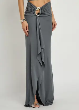 Christopher Esber Orica Cut-out Jersey Maxi Skirt